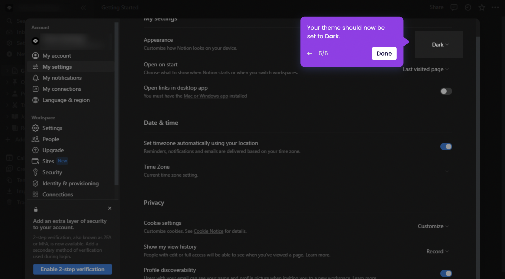 how to make notion dark mode: 1-Min Guide
